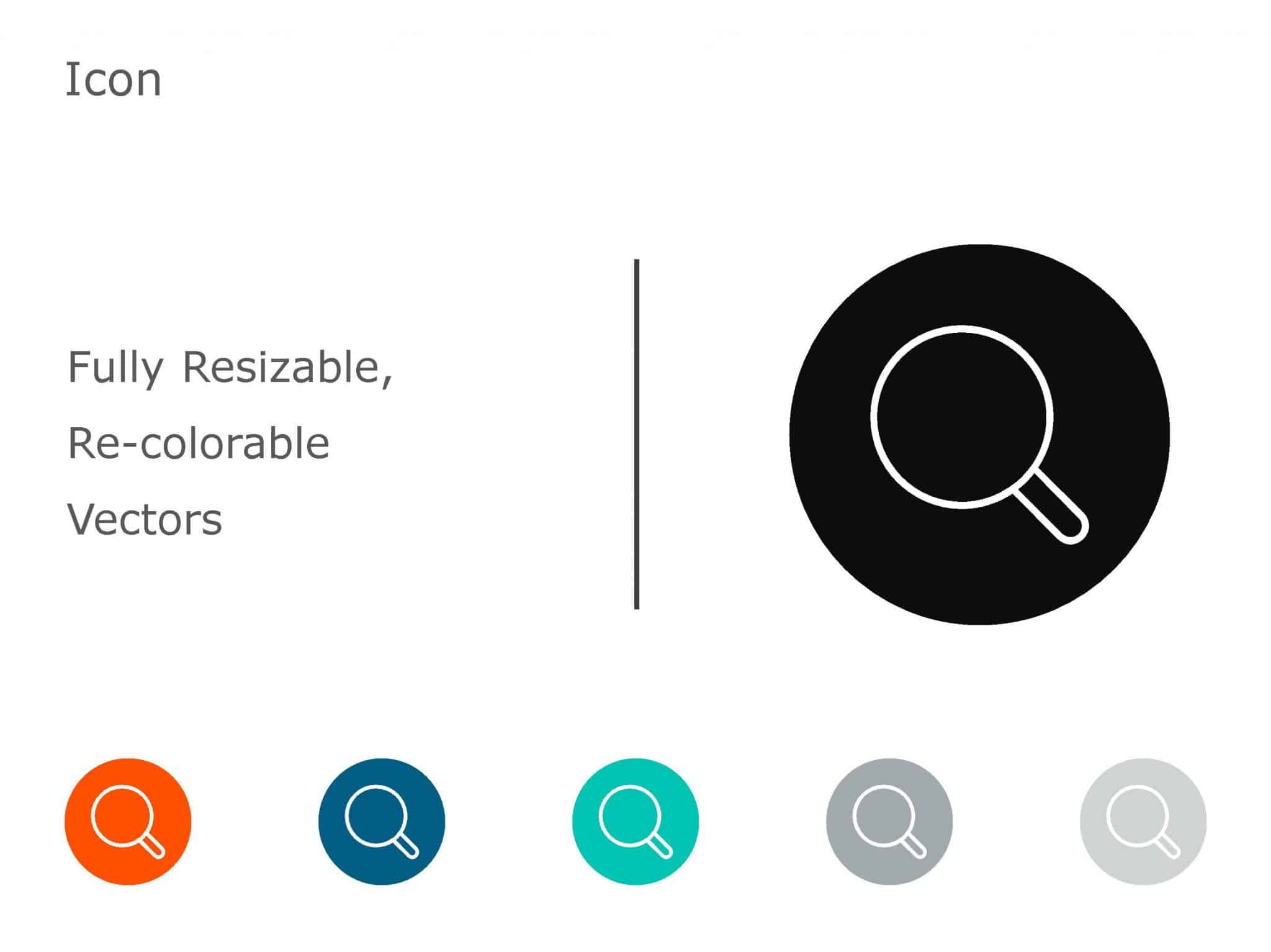 Editable Magnifying Glass Icons For PowerPoint | SlideUpLift