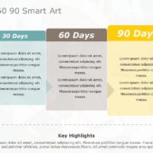 30 60 90 Day Plan Smart Art PowerPoint Template