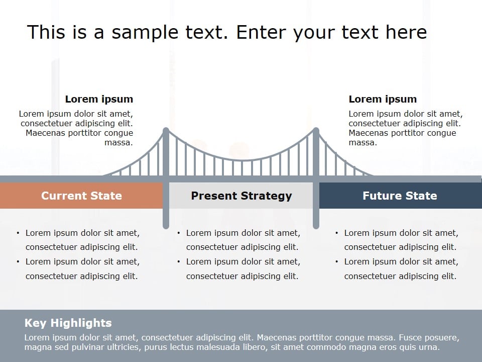 Animated Bridge Current State Future Gap Analysis PowerPoint Template Animated Bridge Current State Future Gap Analysis PowerPoint Template