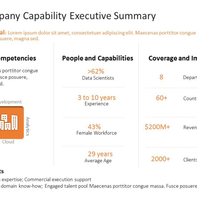 Company Capability Executive Summary PowerPoint Template