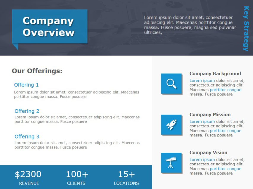 Company Overview 3 PowerPoint Template | SlideUpLift