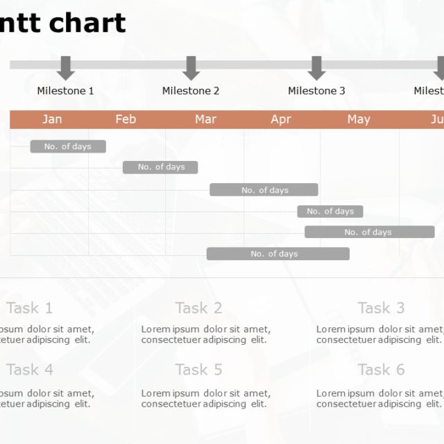Animated Business Gantt Chart PowerPoint Template