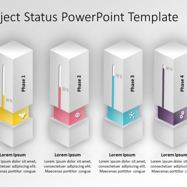 Animated Project Report Card PowerPoint Template