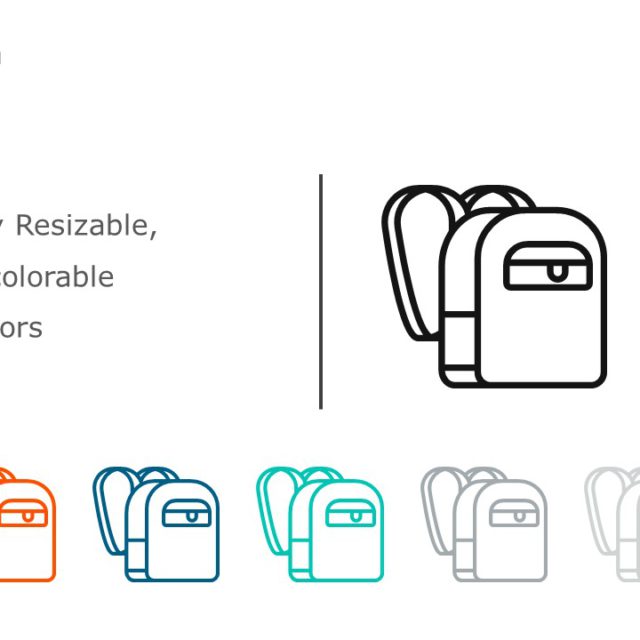 Backpack Icon 02 PowerPoint Template