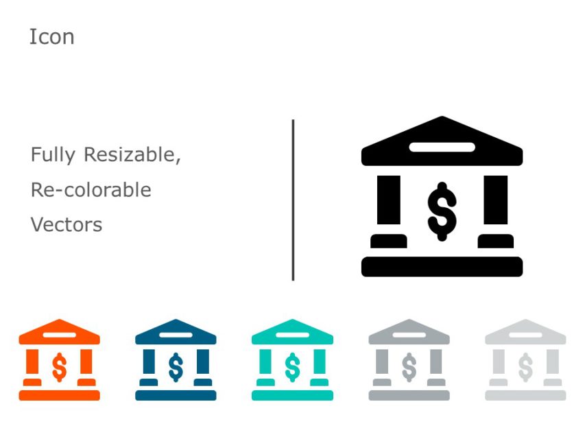 25+ Editable Bank Icons for PowerPoint | SlideUpLift
