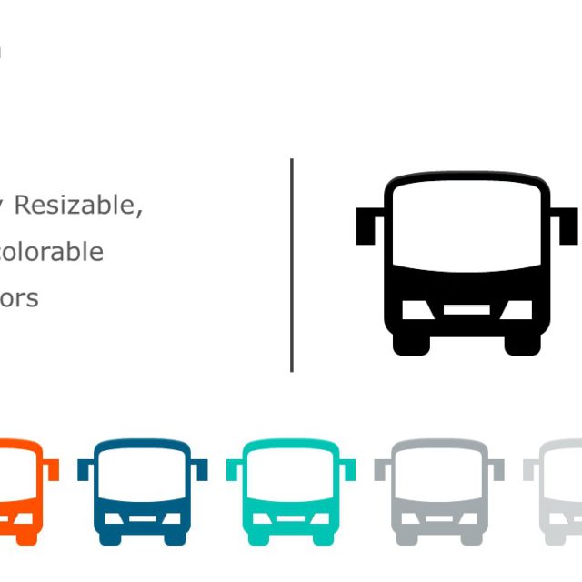 Bus Icon 05 PowerPoint Template