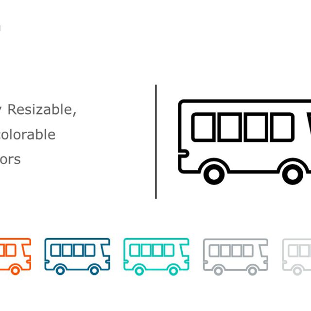 Bus Icon 01 PowerPoint Template