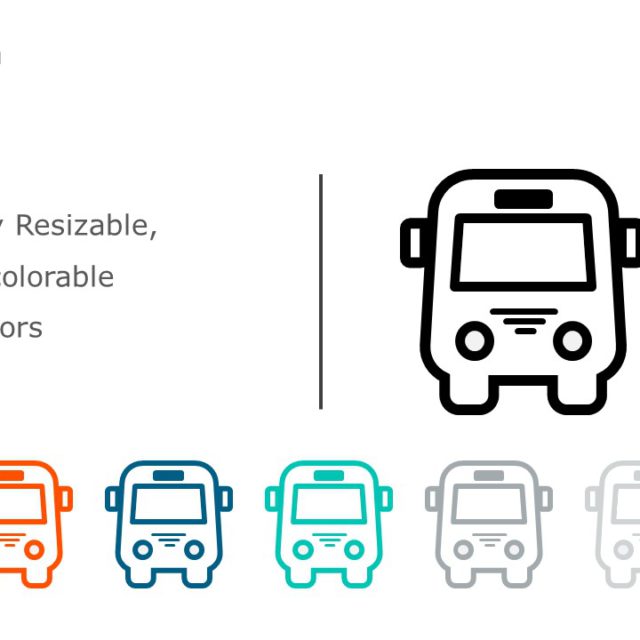 Bus Icon 01 PowerPoint Template