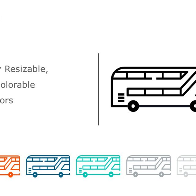 Bus Icon 03 PowerPoint Template