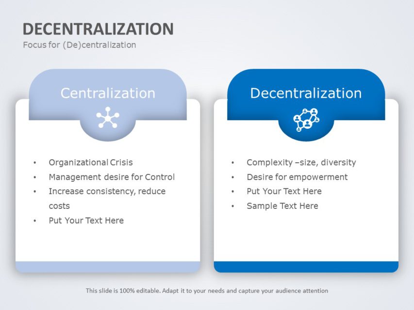 Centralization vs Decentralization Model 03 PowerPoint Template | SlideUpLift