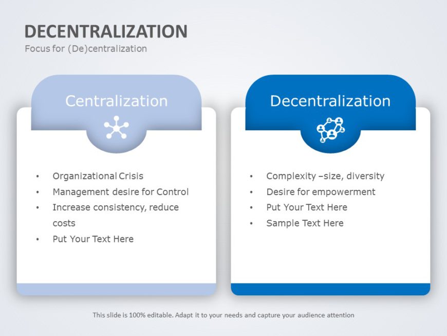 Centralization vs Decentralization Model 03 PowerPoint Template ... Centralization vs Decentralization Model 03 PowerPoint Template ...