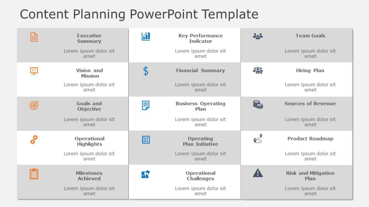 12+ Free Content Marketing Plan PowerPoint Templates & Slides | SlideUpLift