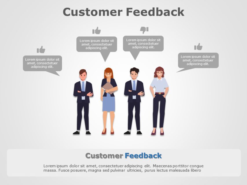 Customer Feedback Testimonials PowerPoint Template | SlideUpLift