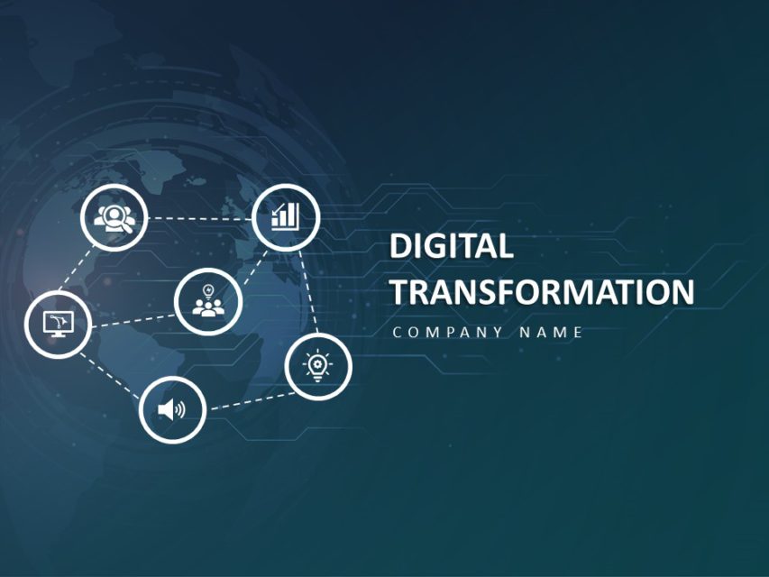 Digital Transformation Background 01 PowerPoint Template | SlideUpLift