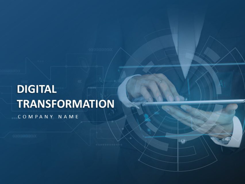 Digital Transformation Background 02 PowerPoint Template | SlideUpLift