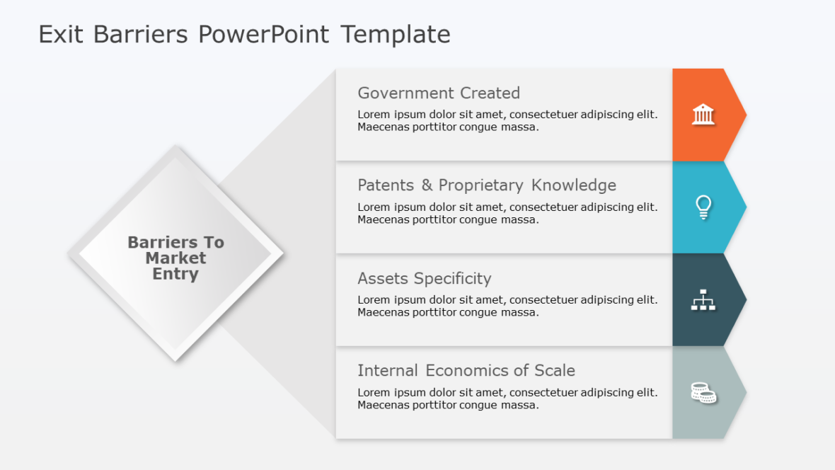 Editable Exit Barriers Templates For PowerPoint | SlideUpLift