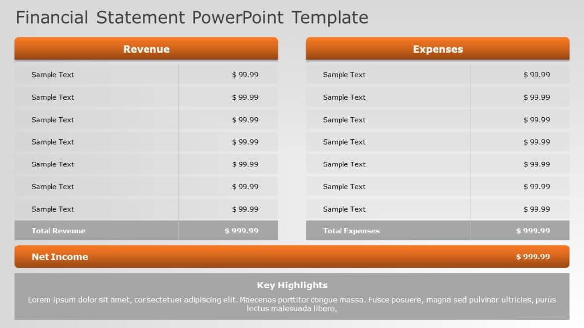 135 Editable Income Statement Templates For Powerpoint Slideuplift 