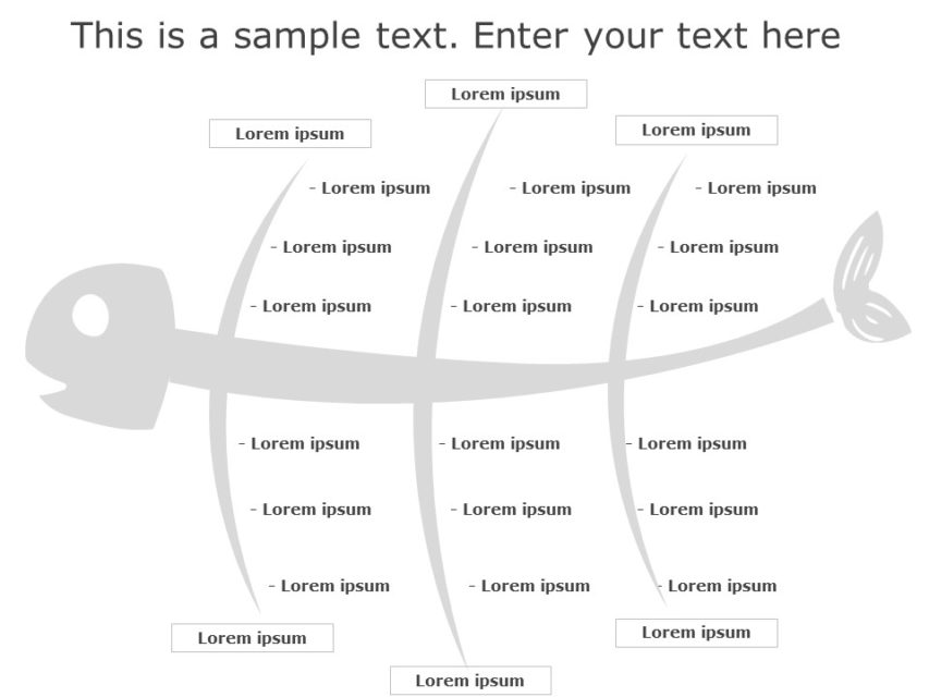 Fish Bone PowerPoint Template 6 | Fish Bone PowerPoint Templates ...