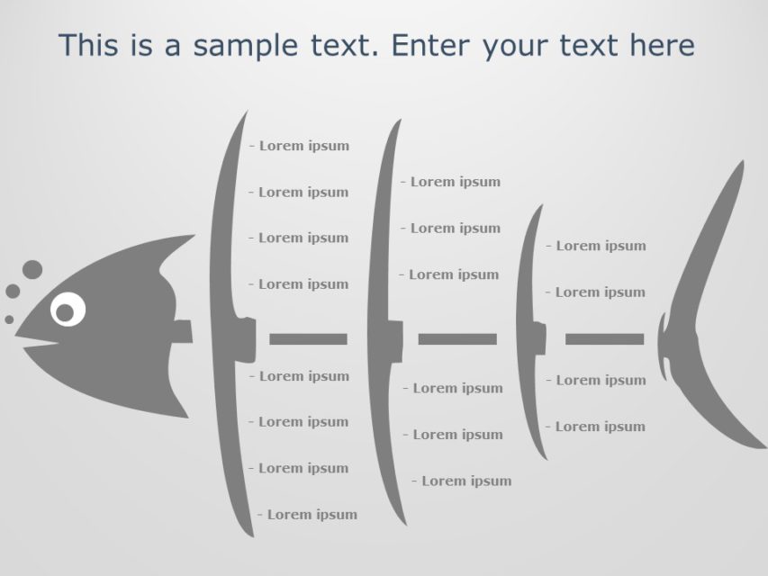 Fishbone Diagram PowerPoint Template Collection For Presentations