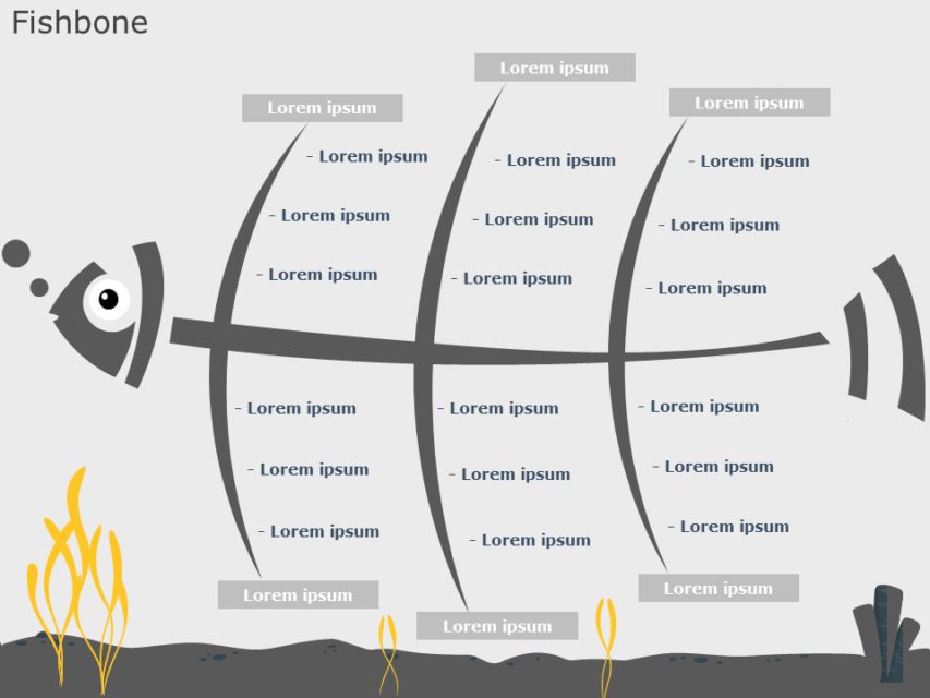 Fishbone Diagram 02 PowerPoint Template | SlideUpLift
