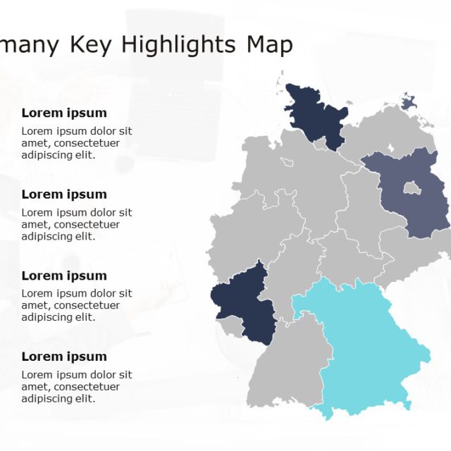 Germany Map Locations PowerPoint Template