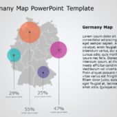 Germany Map Locations PowerPoint Template