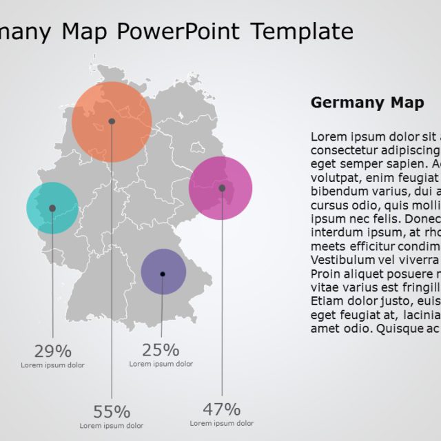 Germany Map Locations PowerPoint Template