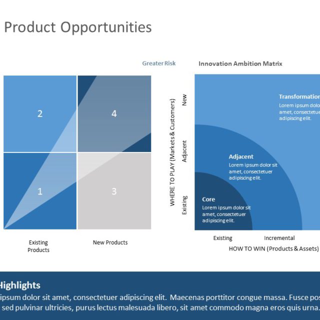 Innovation Matrix Diagram 01 PowerPoint Template