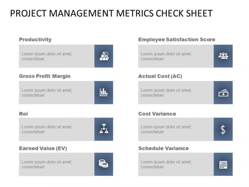 Project Management Metrics PowerPoint Template | SlideUpLift Project Management Metrics PowerPoint Template | SlideUpLift