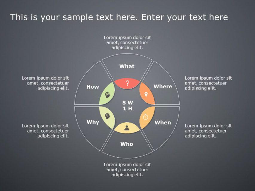 5W1H 02 PowerPoint Template SlideUpLift 5W1H 02 PowerPoint Template SlideUpLift