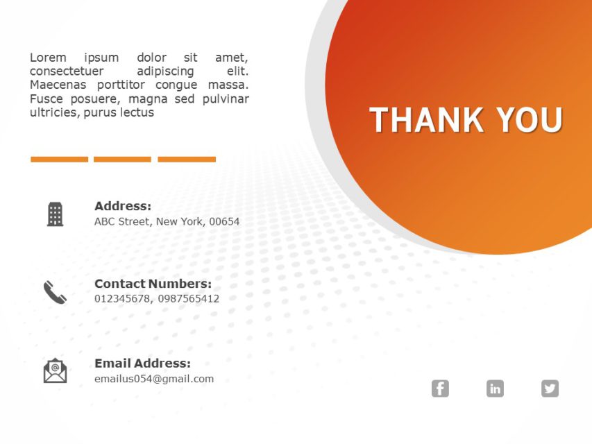 Thank You Contact Info | Thank You Slides Templates | SlideUpLift