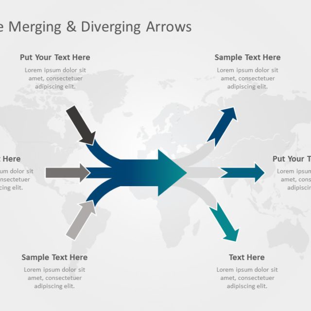 Split Arrows 02 PowerPoint Template
