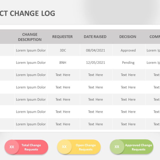 Project Change Log 01 PowerPoint Template
