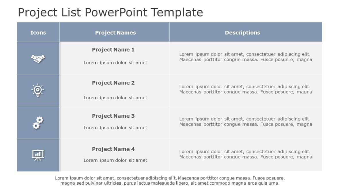 1047+ Free Editable Project List Templates For PowerPoint | SlideUpLift
