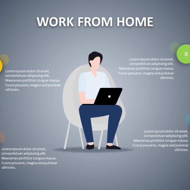 Isometric Remote Working PowerPoint Template