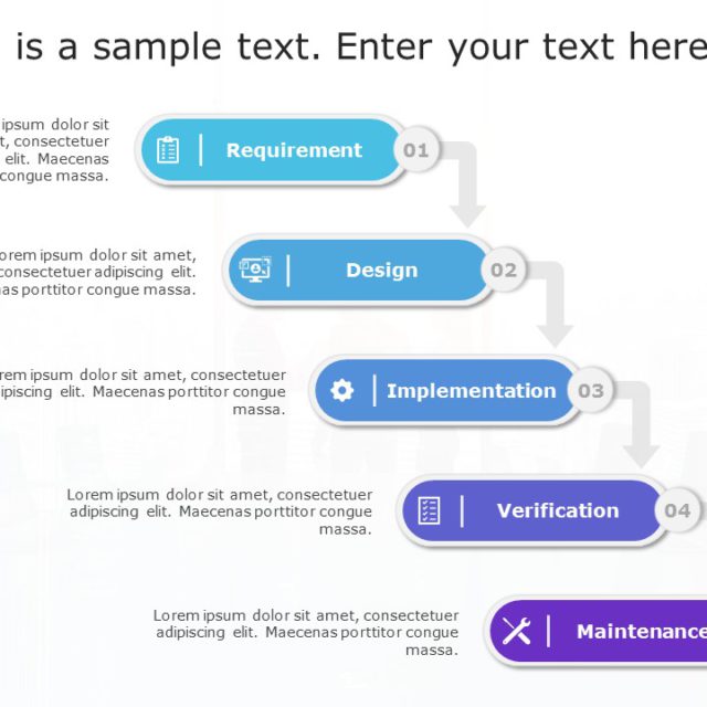 Waterfall Model PowerPoint Template Waterfall Model PowerPoint Template