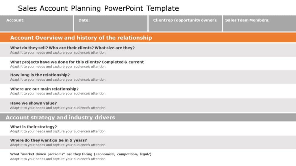 Editable Account Planning Templates For PowerPoint | SlideUpLift