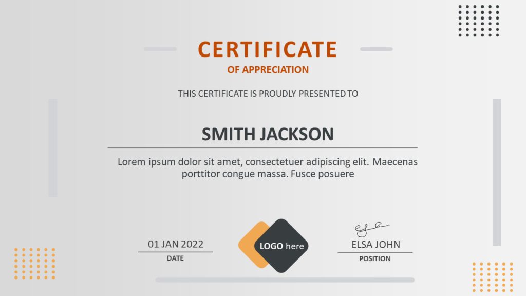 Certificate PowerPoint templates: Reward, Recognize, Rejoice