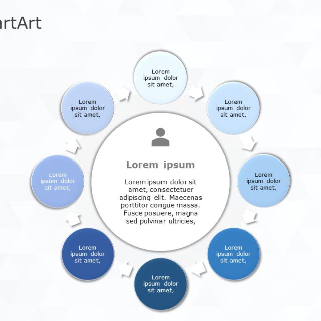 SmartArt Cycle Basic Cycle 3 Steps