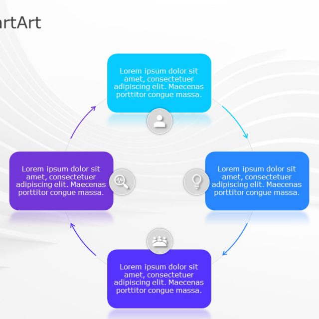 SmartArt Cycle Block Cycle 3 Steps