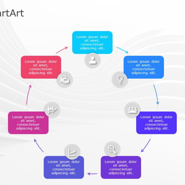 SmartArt Cycle Block Cycle 3 Steps