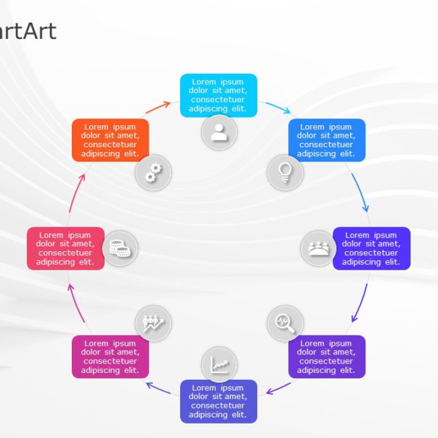 SmartArt Cycle Continuous Cycle 8 Steps