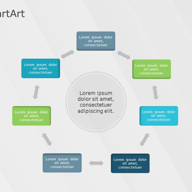 SmartArt Cycle Radial Cycle 7 Steps | SlideUpLift