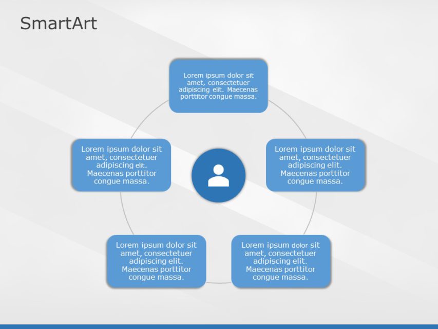 SmartArt Cycle Non Directional Cycle 5 Steps | SlideUpLift