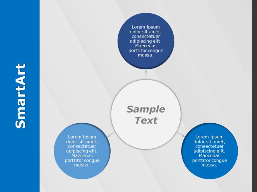 SmartArt Cycle Segmented Pie 3 Steps | SlideUpLift