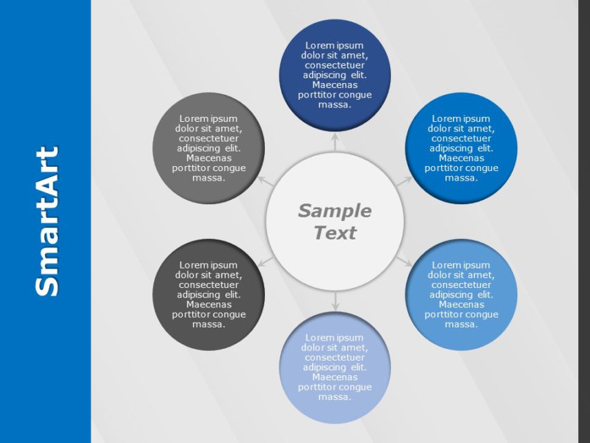 SmartArt Cycle Radial 6 Steps | SlideUpLift