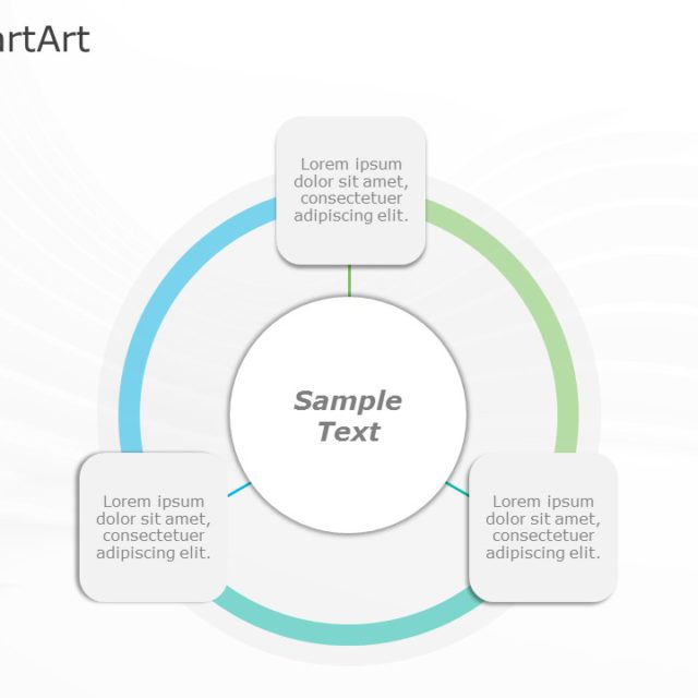 SmartArt Cycle Block Cycle 3 Steps