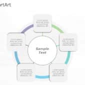 SmartArt Cycle Continuous Cycle 5 Steps | SlideUpLift