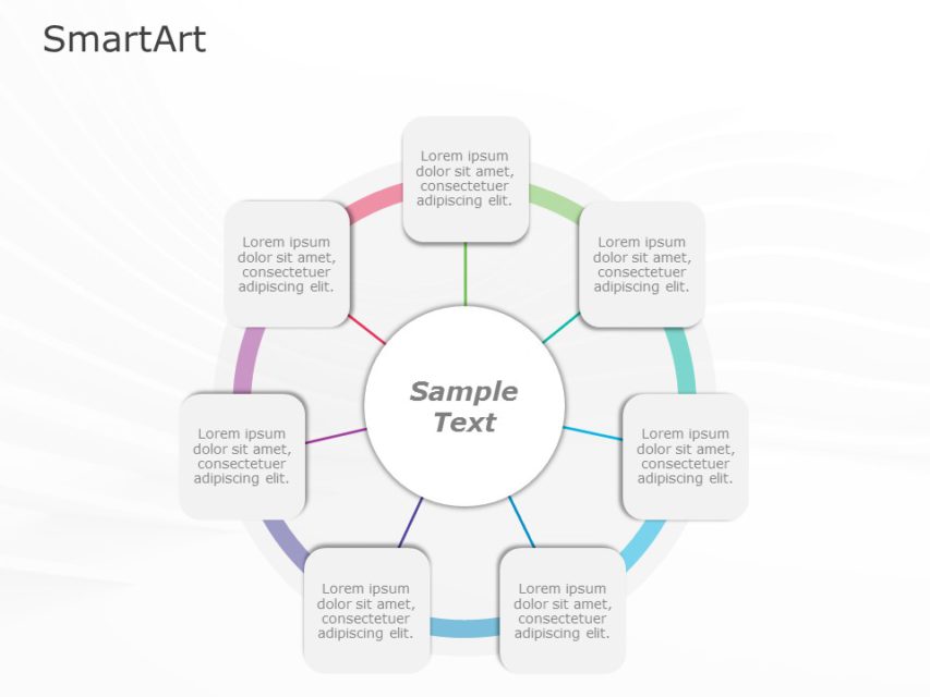SmartArt Cycle Radial Cycle 7 Steps | SlideUpLift