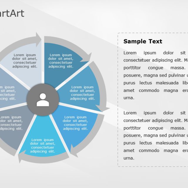 SmartArt Cycle Segmented Cycle 6 Steps